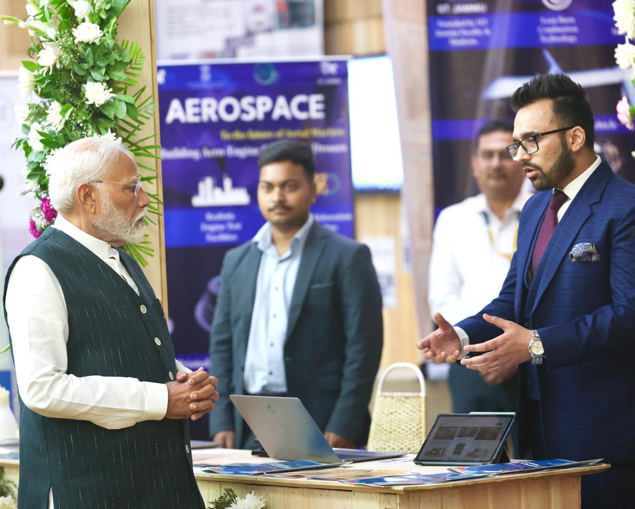 PM interacts with 20 startups including 10 identified by JKEDI at SKICC ...