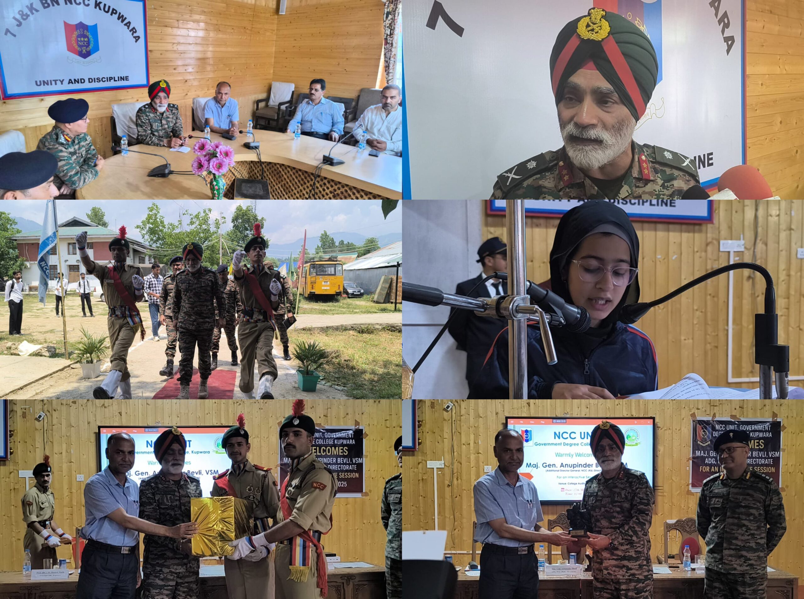 ADG NCC Maj. Gen. Anupinder Bevli Inspires Cadets at GDC Kupwara ...