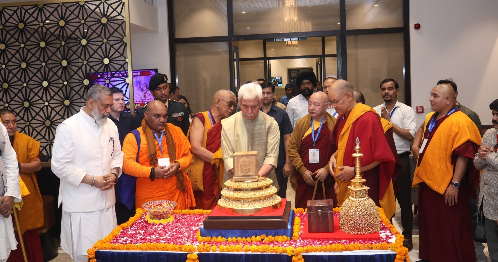 LG Sinha Returns to Delhi with Holy Relics of Lord Buddha, Calls It a ...
